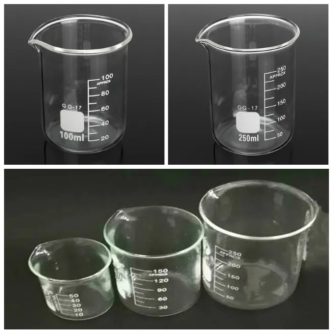 3PCS-Borosilicate-Small-Type-Glass-Graduated-Beakers-50ml-100ml-and ...
