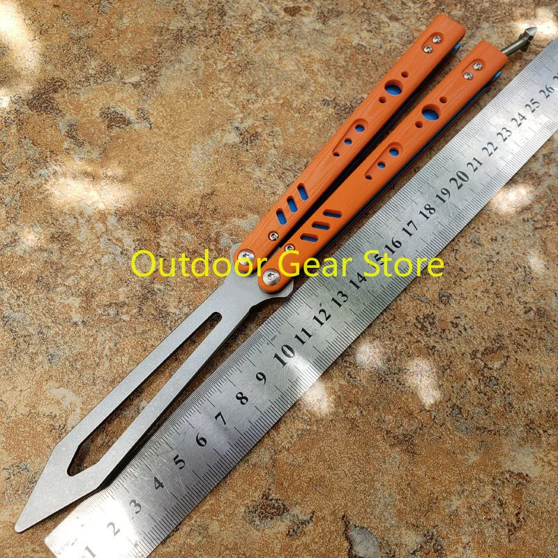 Theone 3色brs replicant蝶ナイフトレーナーナイフG10 + titaniumハンドルD2刃cncブッシュシステム狩猟edc ...