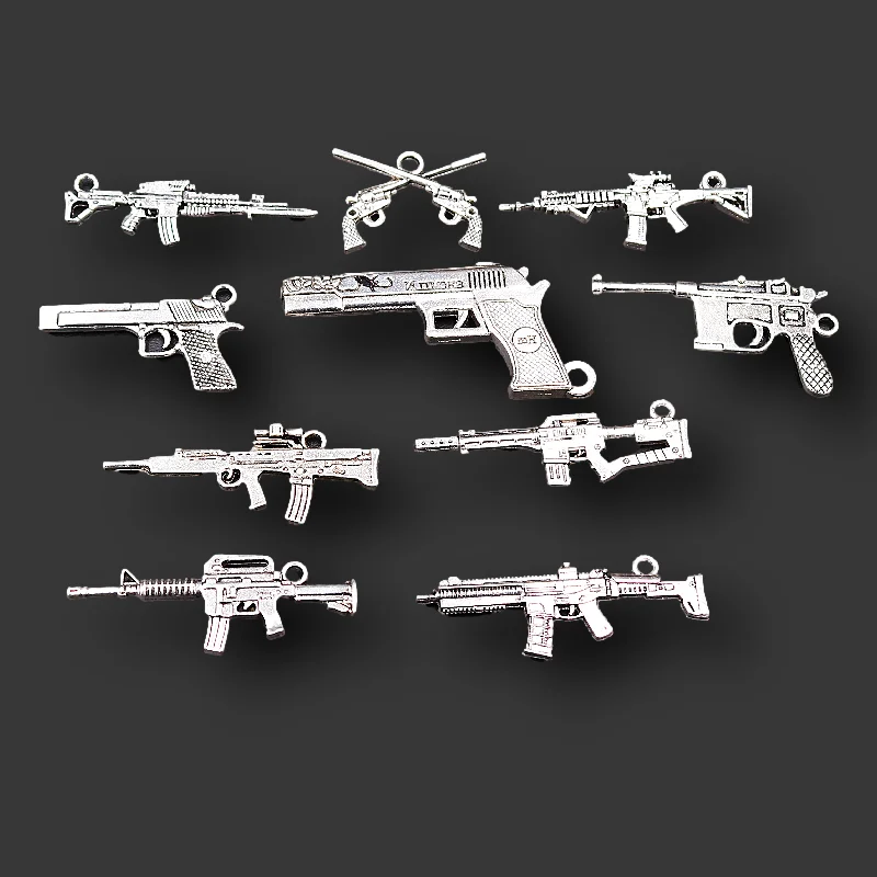 Charm Pendants Gun Revolver | Rifle Charm Revolver Charm | Gun Alloy ...