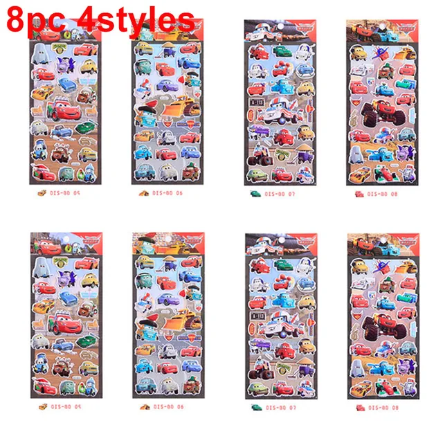 Disney Classic toy PVC new 3D Lightning McQueen car mobilization ...