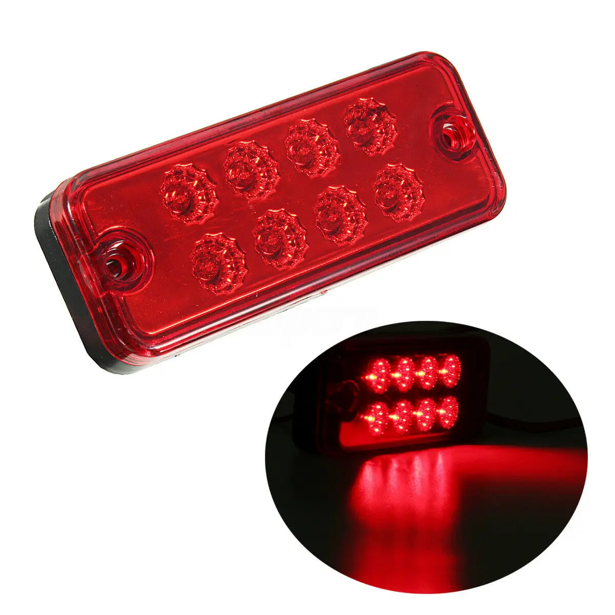 4x 8LED Car Side Marker Recovery Position Light Lamp Fit Truck Trailer ...