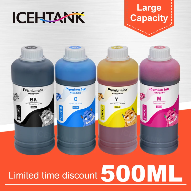 ICEHTANK-Dye-Ink-Bottle-For-500ml-Ink-Refill-Kits-For-Canon-PG-445-CL ...