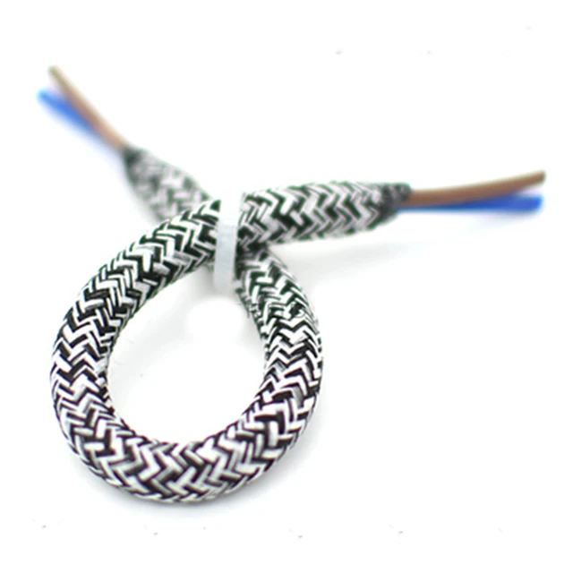 2-core Braided Fabric Cable Soft Bar Bedroom Parlor Diy Light Line Flex ...