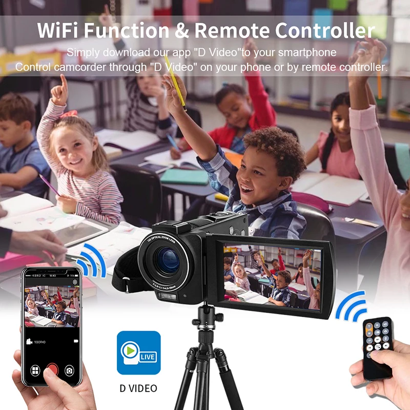 4K Live Streaming Video Camera YouTube Facebook Ordro AX60 12X Optical ...