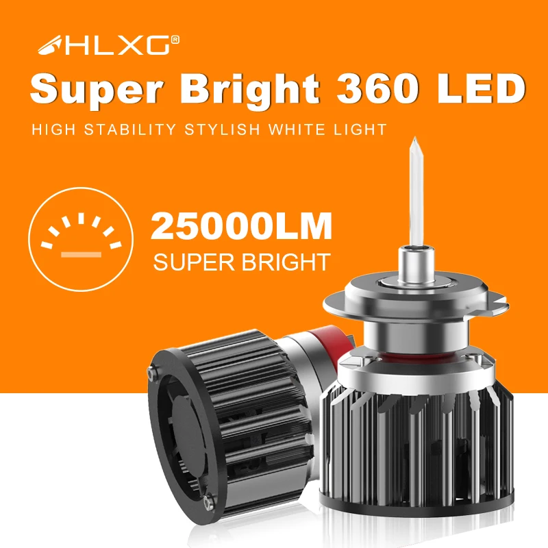360degree H7 Led H1 H11 Hb3 Hb4 Hir2 9012 Car Headlight Bulb H8 H9 9005 ...