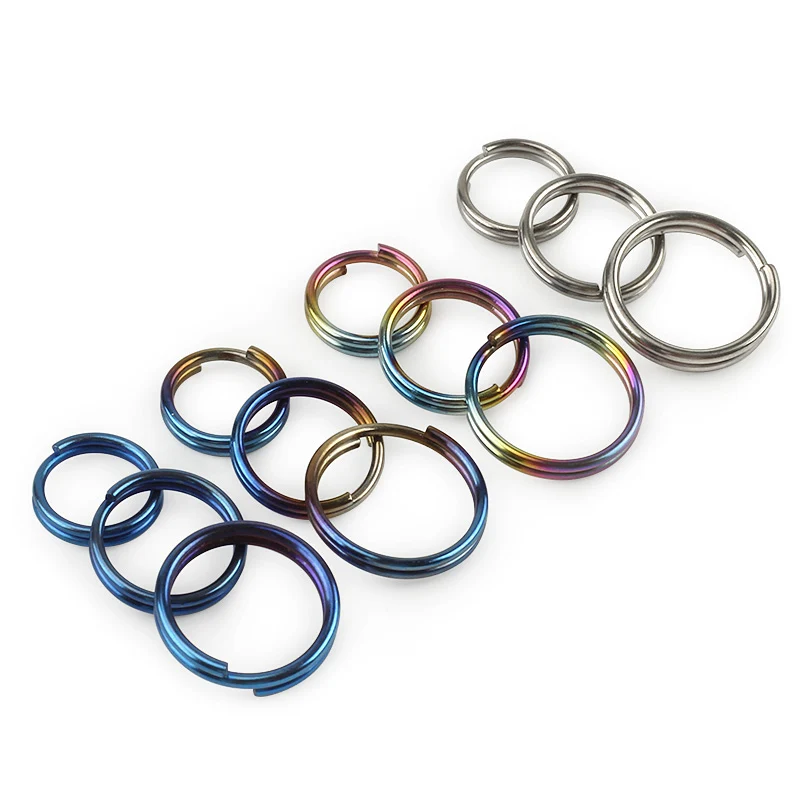 10pcs-lot-Titanium-10mm-12mm-14mm-Key-Ring-EDC-Outdoor-Tool-Multicolor ...