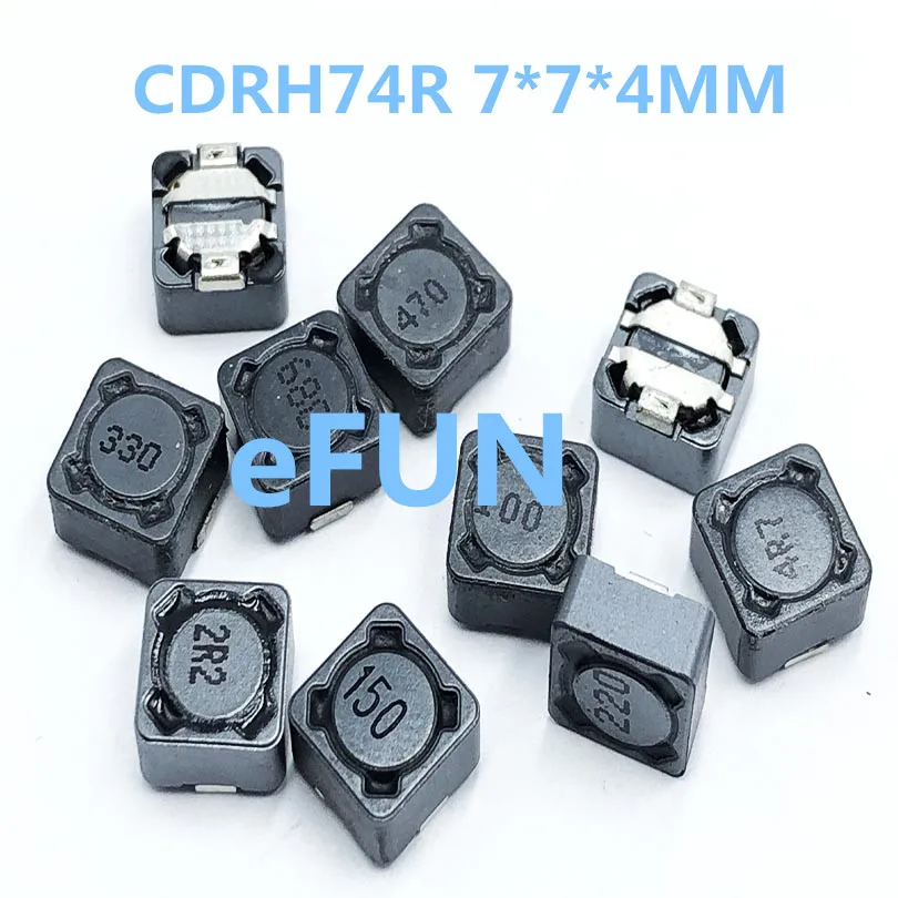 50pcs SMD 전력 인덕터 CDRH74R 2.2uH 3.3uH 4.7uH 6.8uH 10uH 22uH 33uH 47uH ...