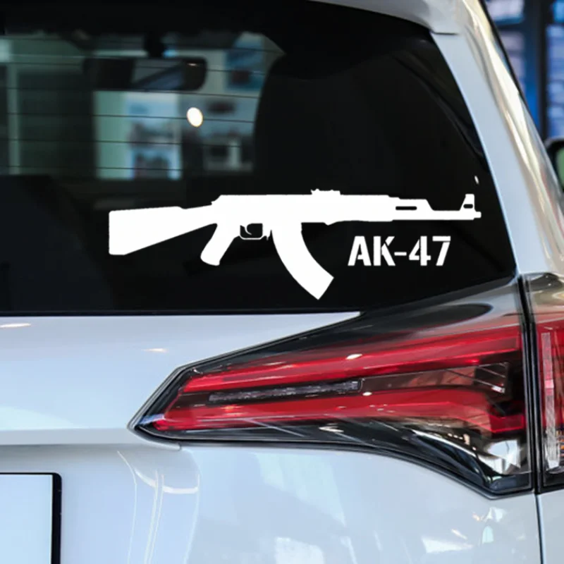 AK 47 Assault Rifle Funny Creative Decoration Decals Car Stickers ...