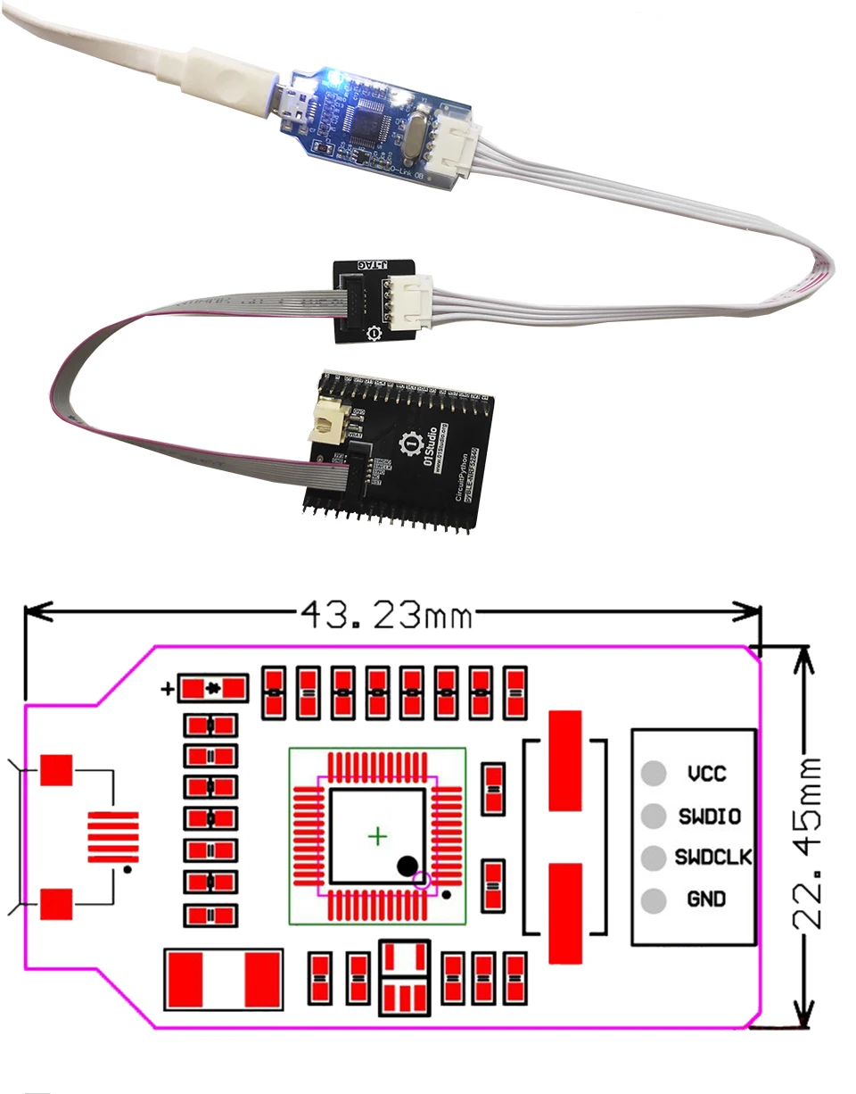 pyBLE-NRF52840용 J-Link OB ARM용 SWD 호환 디버거 [NRF52840 DEBUGGER] / 디바이스마트