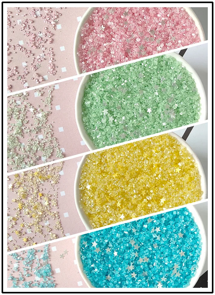 Eetbare Diamant Suiker Decoratie Suiker Taart Gestrooid Met Gekleurde ...