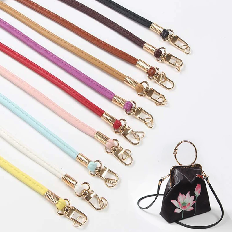 40-120cm-New-Solid-Long-PU-Leather-Metal-Chain-Shoulder-Bag-Buckle ...