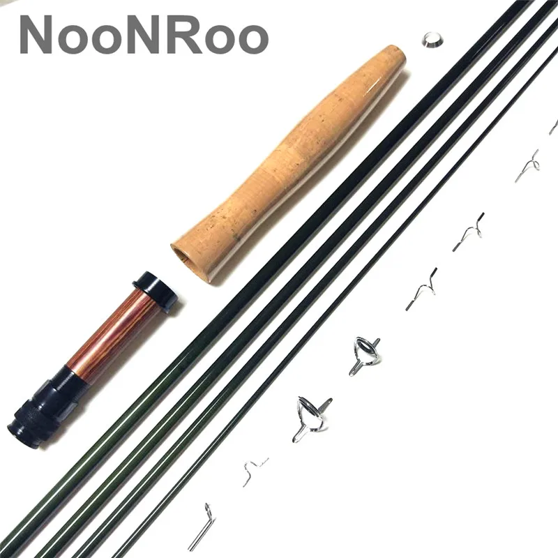 NooNRoo IM8 8ft 6inch 4pc 1wt Fly Rod DIY Cambo Kit fast Action fly ...