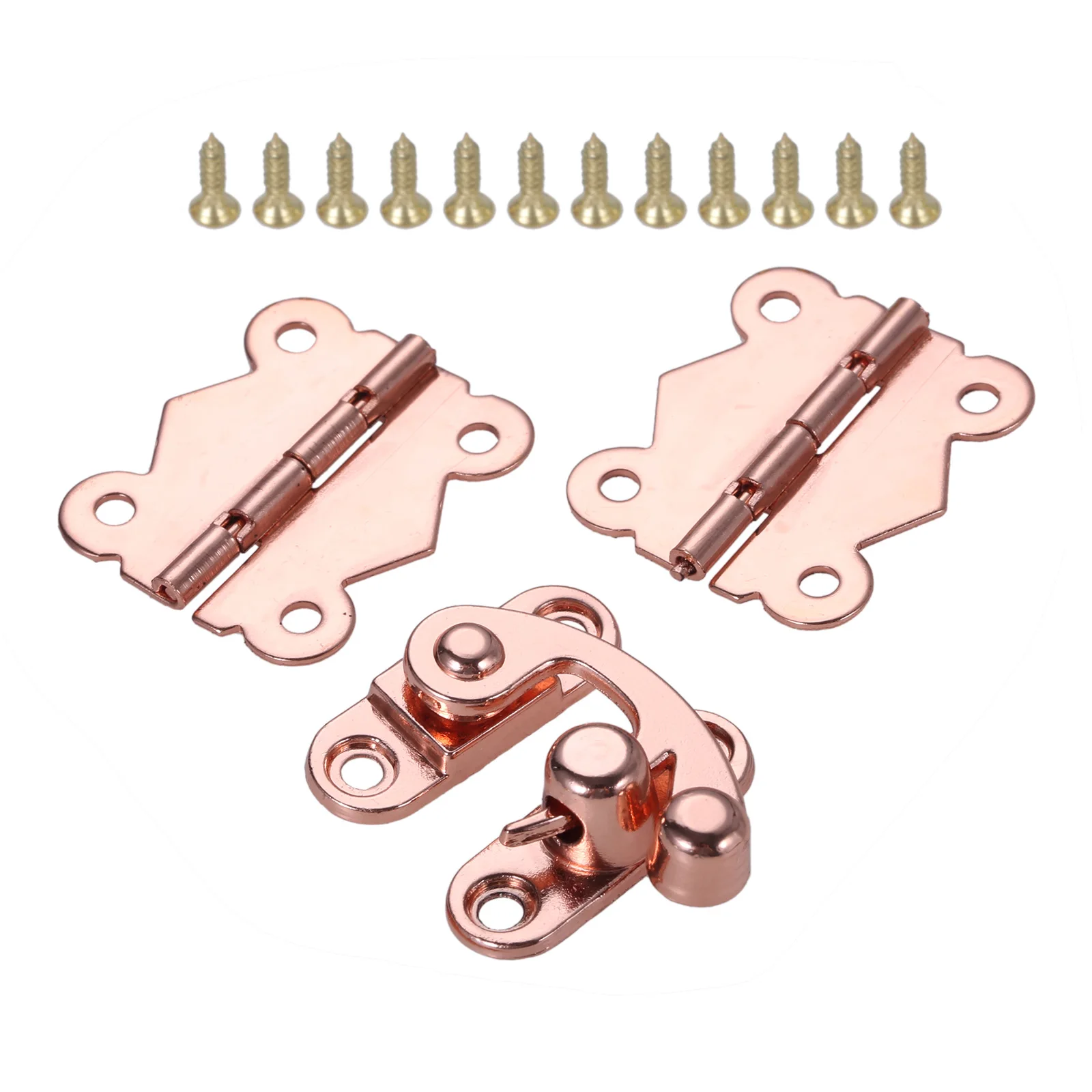 3pcs-kit-Rose-Gold-Hasp-Latch-Lock-Hinges-Vintage-Metal-Decor-Butterfly ...
