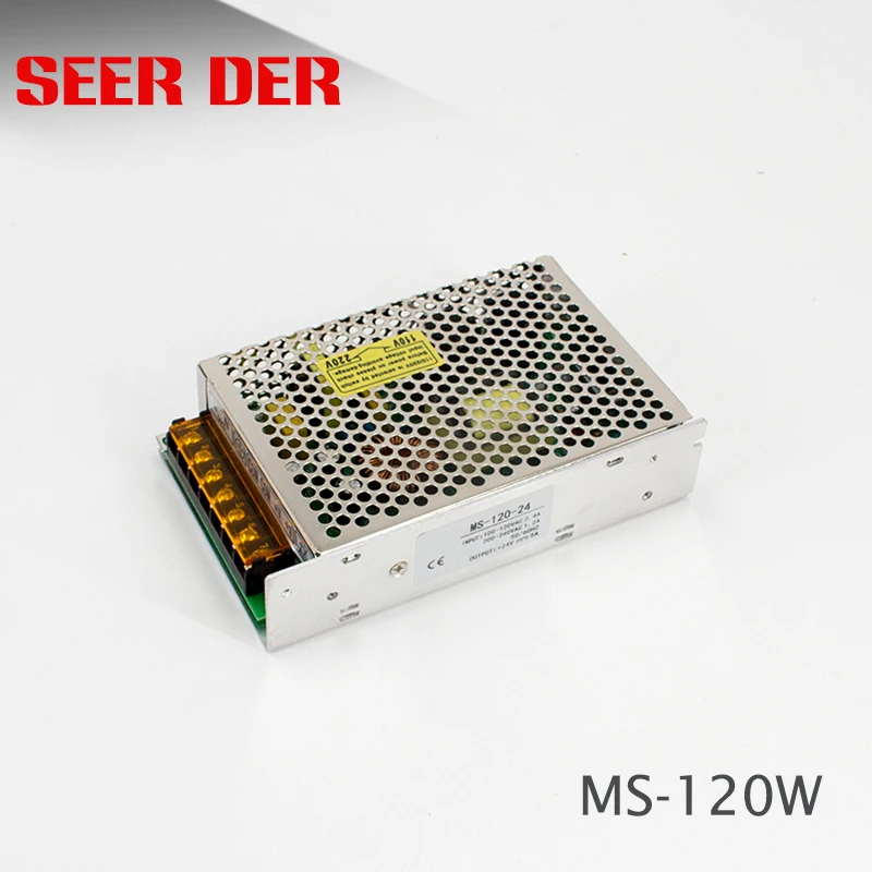 미니 smps 120w 24 볼트 5 amp PSU 220 vac 24 vdc 전원 공급 장치 cctv 카메라 MS 120 24|스위치 전력 공급 장치| - AliExpress