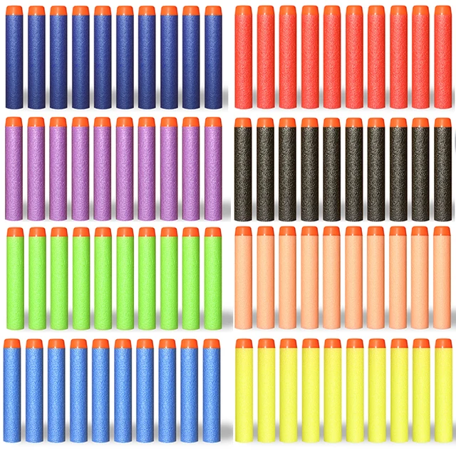 7.2cm 100pcs For Nerf Soft Bullets Darts Round Head Refill Sponge Darts ...