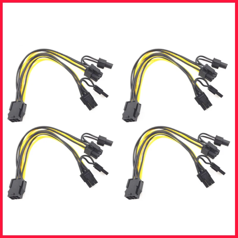 Cable de alimentación de 6 pines, PCI Express a Dual PCIE 8 (6 + 2), tarjeta gráfica, PCI E, GPU ...