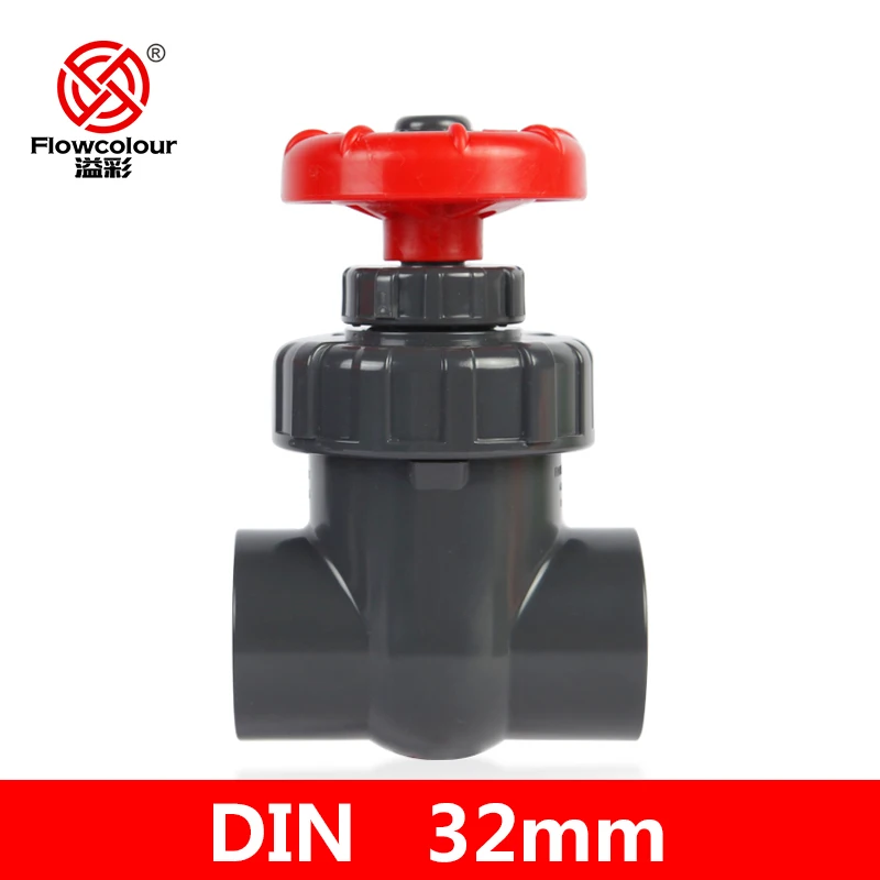 Flowcolour UPVC 32mm Gate Valve Connectors Garden PVC Water Pipe Joint ...