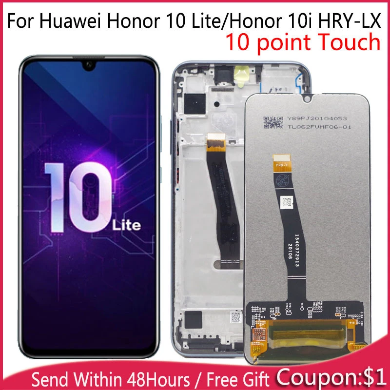 100% NEW LCD Display For Huawei Honor 10 Lite LCD With Touch Screen ...