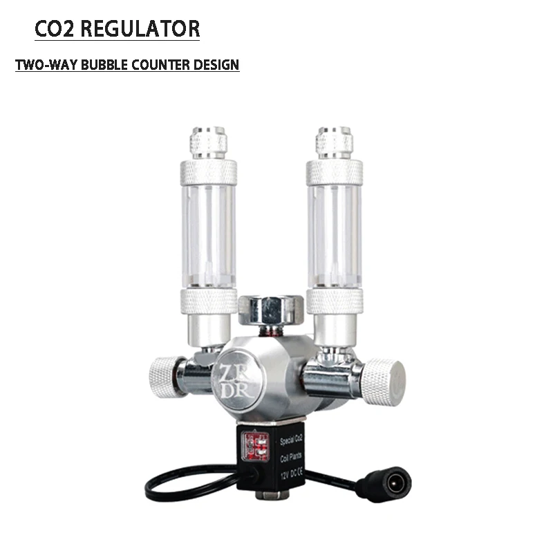 ZRDR Aquarium CO2 Regulator With Solenoid valve one way Bubble Counter Fish tank Control System ...