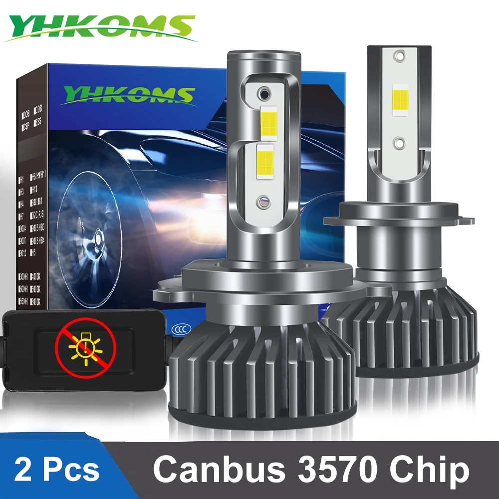 Yhkoms Canbus H4 H7 Led 3570 Csp Car Headlight H1 H11 Led 20000lm H8 H9 Hb3 9005 Hb4 9006 ...