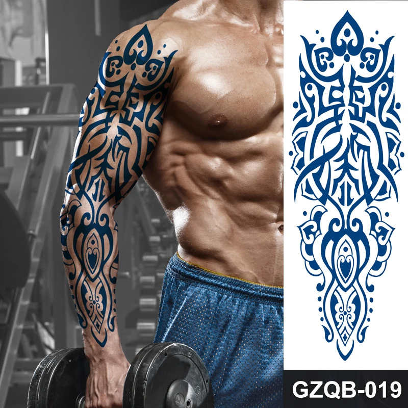Blue Tribal Tattoos For Men
