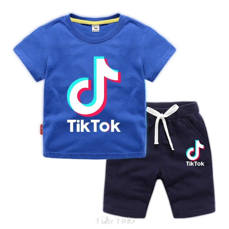 Baby Boy Clothing Cotton T shirt Pants Girls Clothing Set Tik Tok ...
