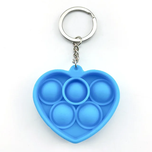 Mini Unicorn Shaped Push Popit Toy Fidget Cartoon Keychain Pop It ...