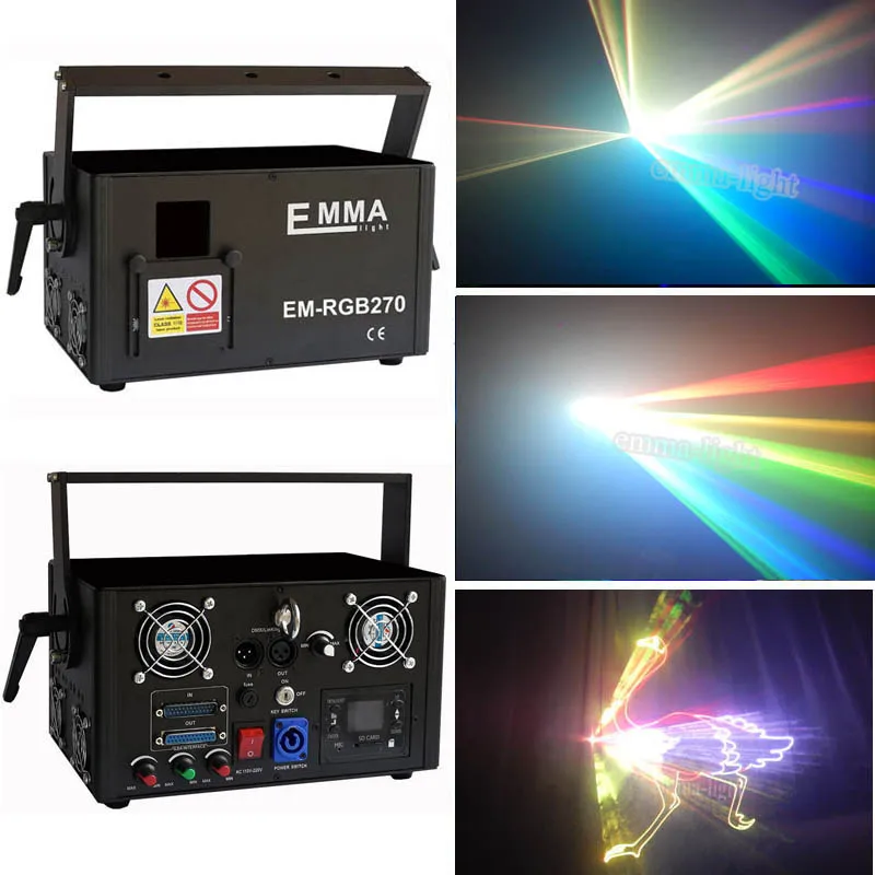 5W full color ILDA DMX SD CARD RGB analog modulation animation beam ...