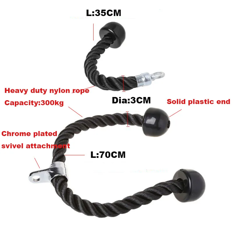 Une - Corde de Biceps Triceps, corde Lat tirer vers le bas, câble de ...