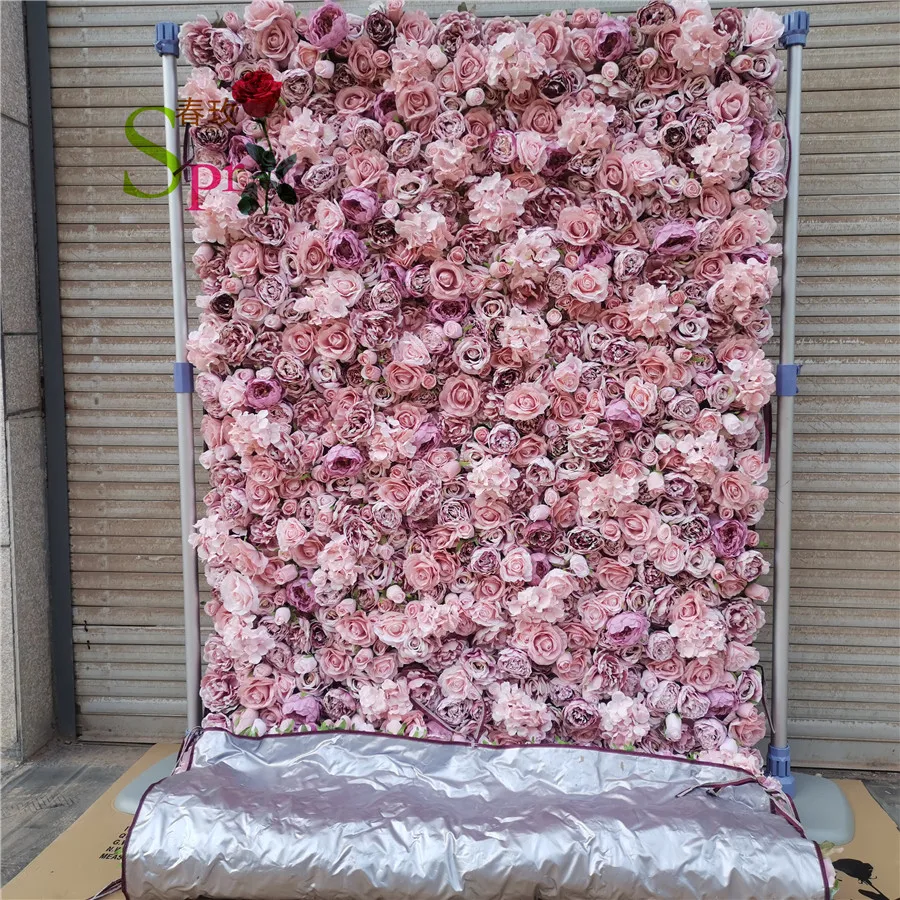 Spr Cheap Artificial Silk Flowers Wall Wedding Backdrops For Wedding ...