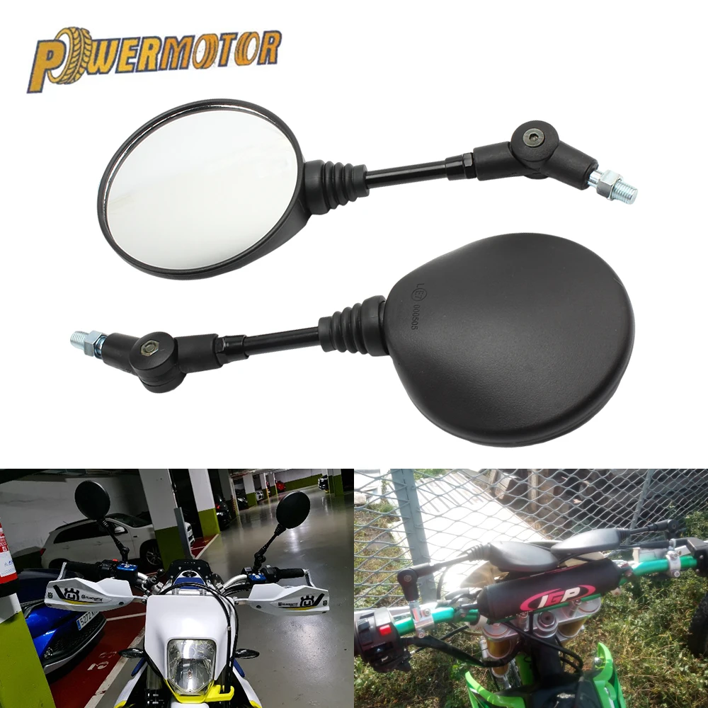 Motorcycle-Foldable-Round-10MM-2pcs-Scooter-Rear-Mirror-Side-Mirror-for ...