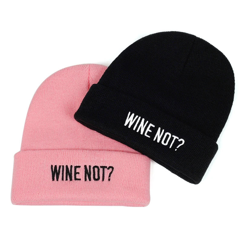 2019-new-WINE-NOT-embroidery-Skullies-Beanies-Winter-Hats-For-Men-Scarf ...