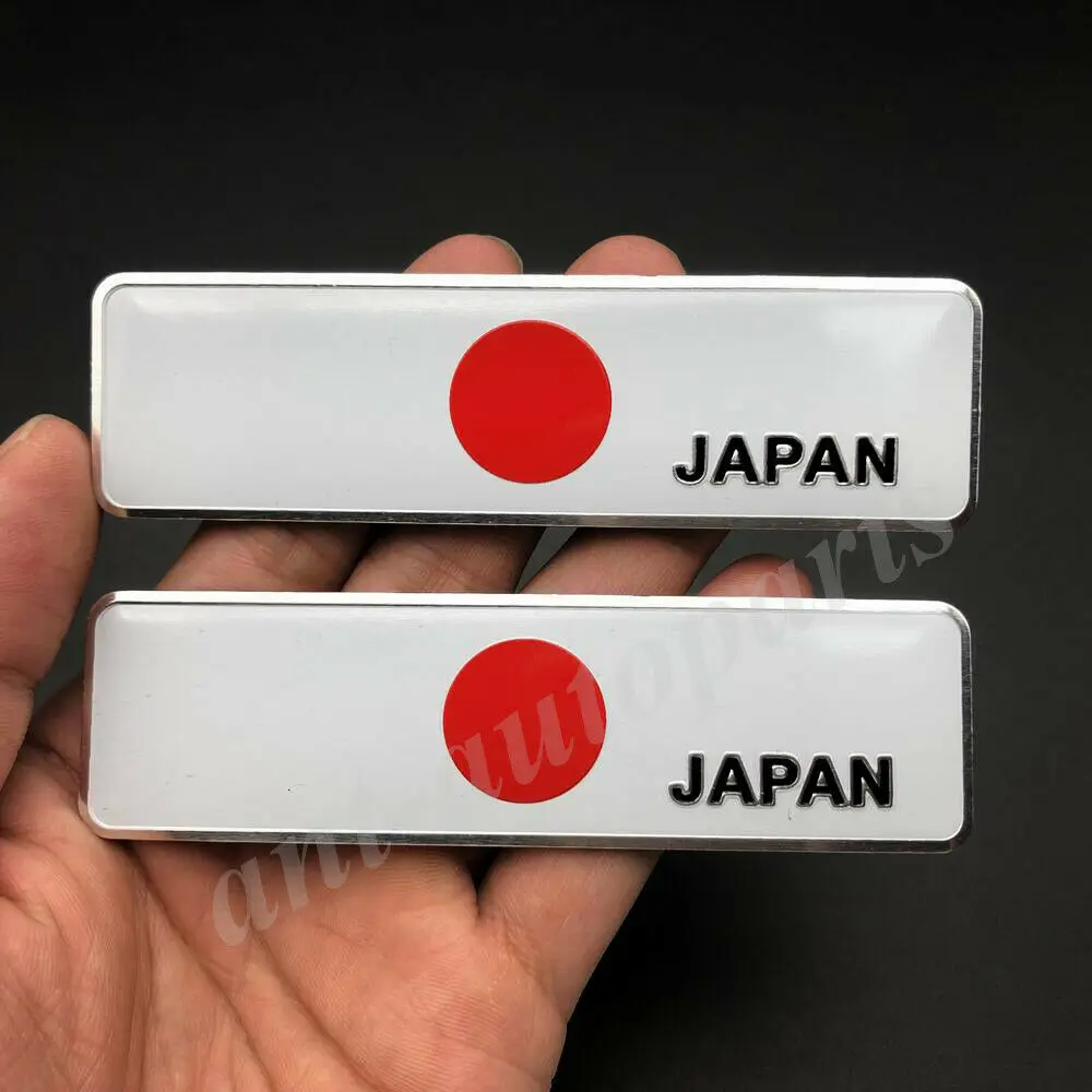 2x-Metal-Japan-Japanese-Flag-Car-Emblem-Badge-Motorcycle-JDM-Sticker ...
