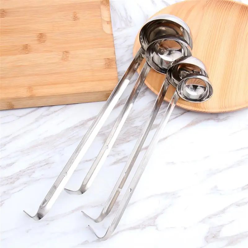 4pcs-Hanging-Hook-Ladle-Spoon-Stainless-Steel-Long-Handle-Heavy-Duty ...