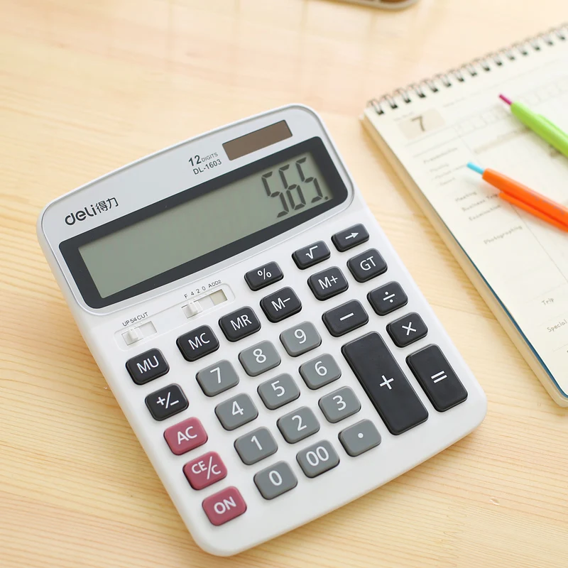 Dual Power Finance Calculator 12 Digits Large Screen Desktop Computer ...