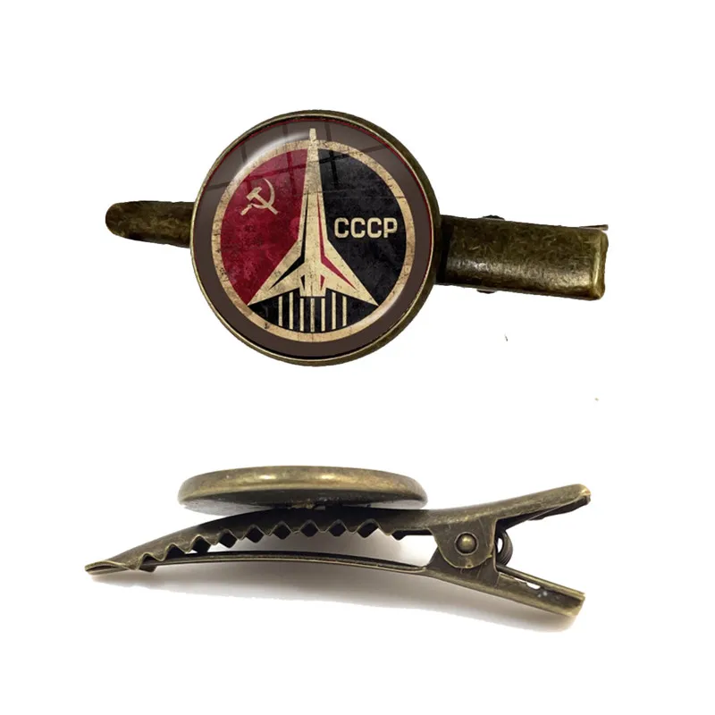 CCCP-Soviet-Badges-Russia-Tie-Clip-Space-Flight-Universe-USSR-Soviet ...