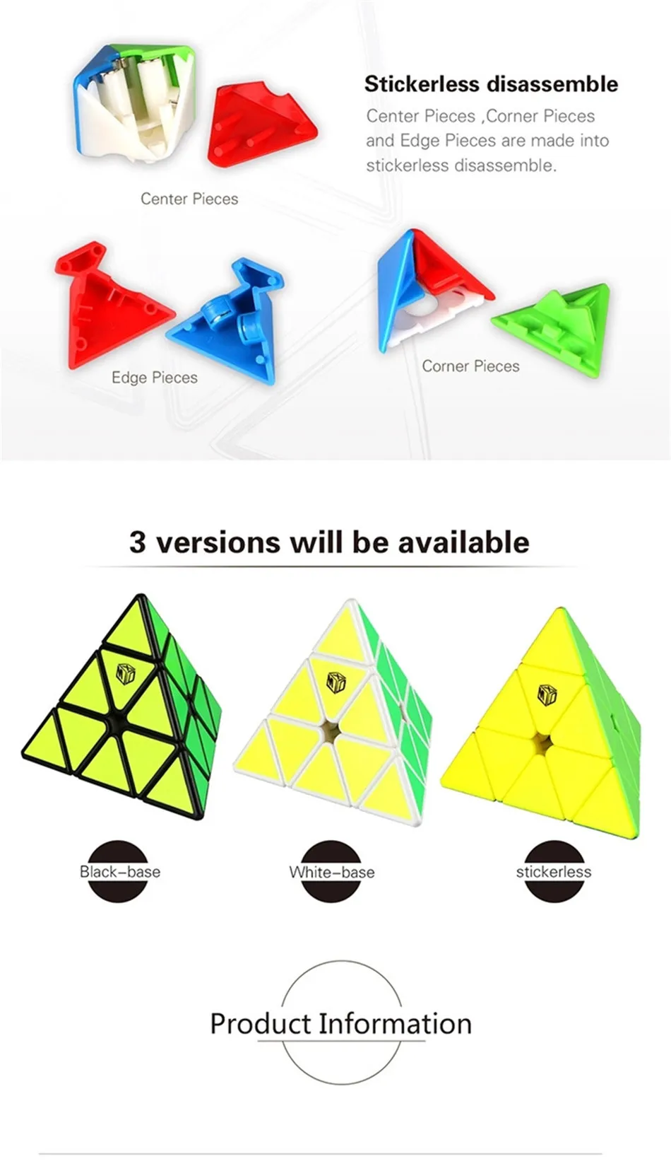 CASSE-TETE,Stickerless--Cube magique à cloche xman, 3X3x3, système de ...