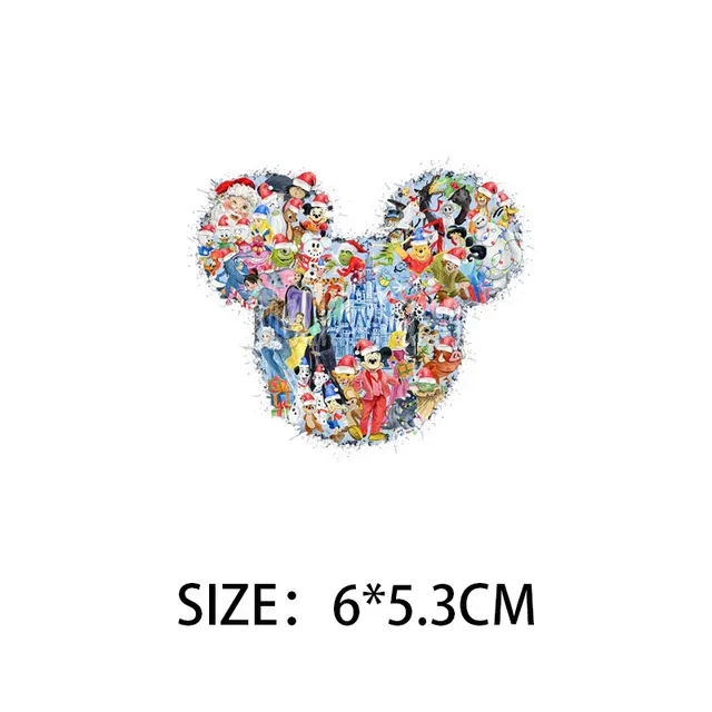 Disney Mickey Mouse Iron-on Transfers Patches for Kids Clothing Jacket ...