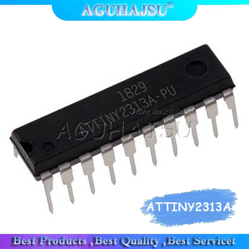 2 pces ATTINY2313A PU attiny2313 attiny 2313 dip20 8 bit microcontrolador programável flash ...