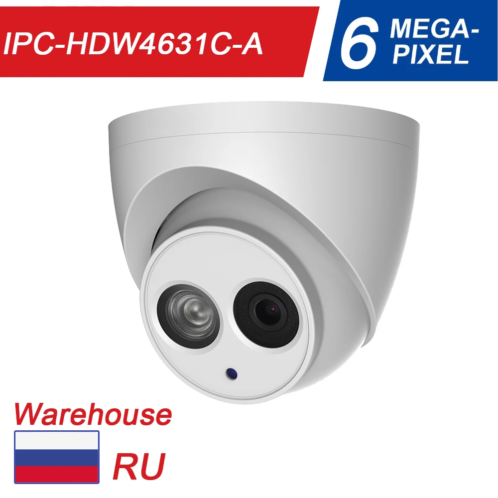 Dh 6mp Ipc-hdw4631c-a Ip Camera H.265 Poe Built-in Mic Ir Security Cctv ...