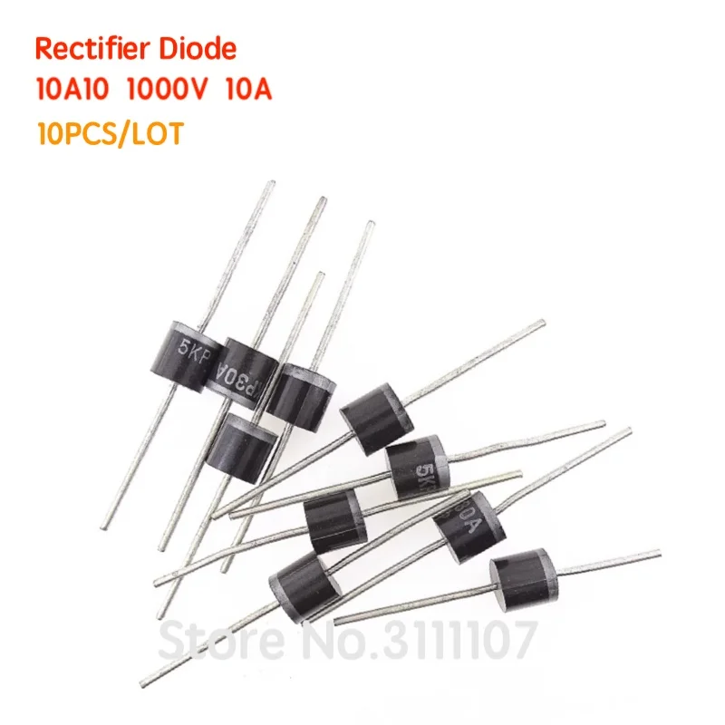 10PCS-LOT-10A10-1000V-10-Amp-10A-1000V-Axial-Rectifier-Diode-NEW-High ...