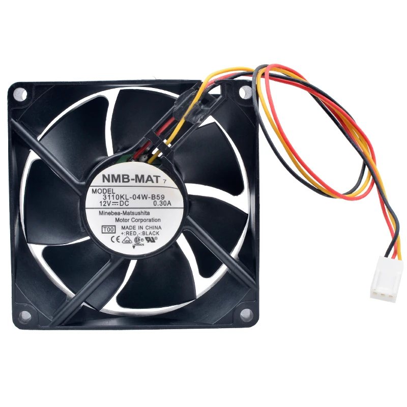 Original 3110kl-04w-b59 8cm 80mm Fan 80x80x25mm 8025 Dc12v 0.30a ...