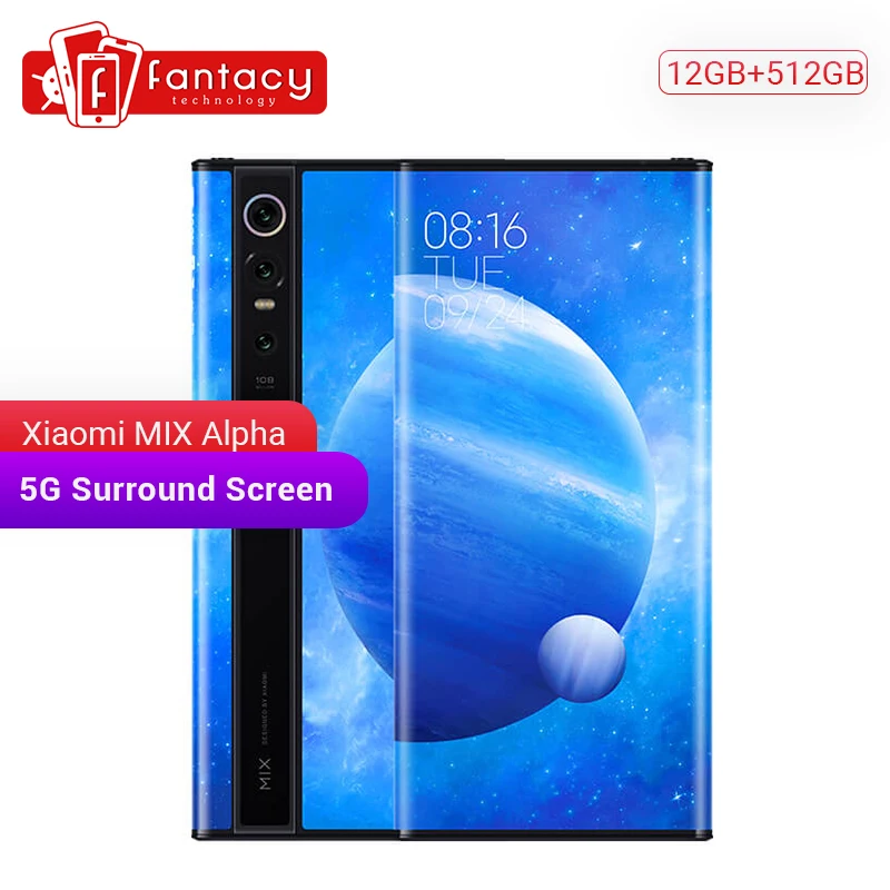 Xiaomi MIX Alpha 12 ГБ 512 ГБ Snapdragon 855Plus 7,9" 1080 P OLED 100 МП супер флагманская ...