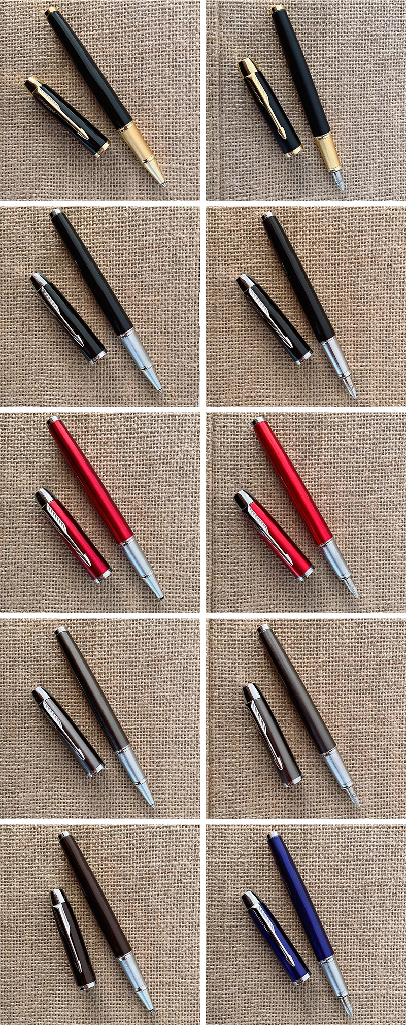 Stylo à roulettes - Classique - S-005 - Métal - Noir - Pointe moyenne ...