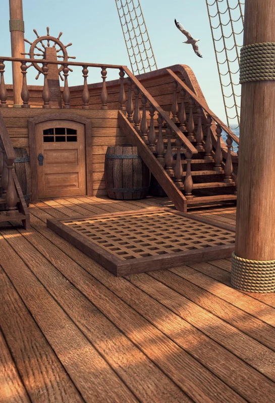 Pirate Ship Deck Backdrop