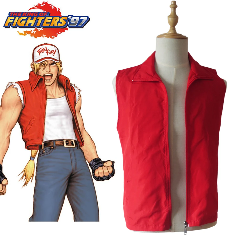 KOF King of Fighters Fatal Fury Terry Bogard Jacket Vest Game Cosplay ...