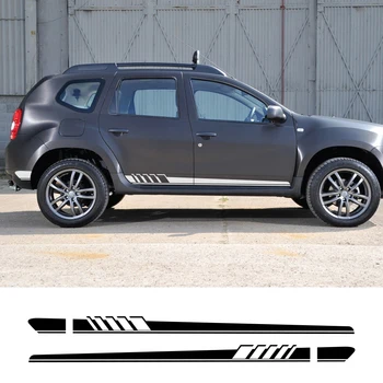 2PCS Car Door Side Long Stripe PVC Stickers For Renault Dacia Duster ...
