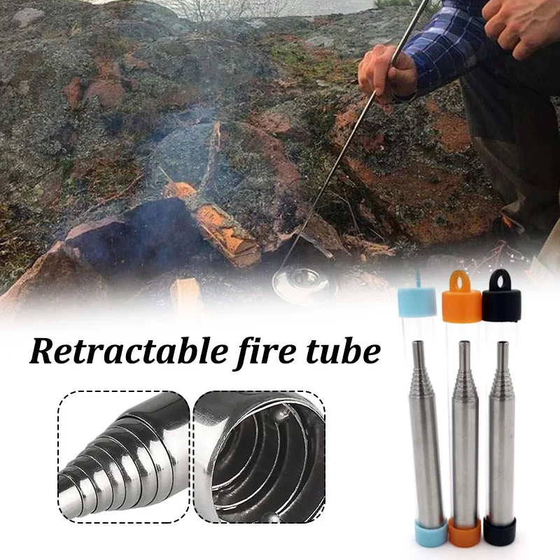 Collapsible Blow Fire Tube Mouth Blowpipe High Effective Tiny Outdoor ...