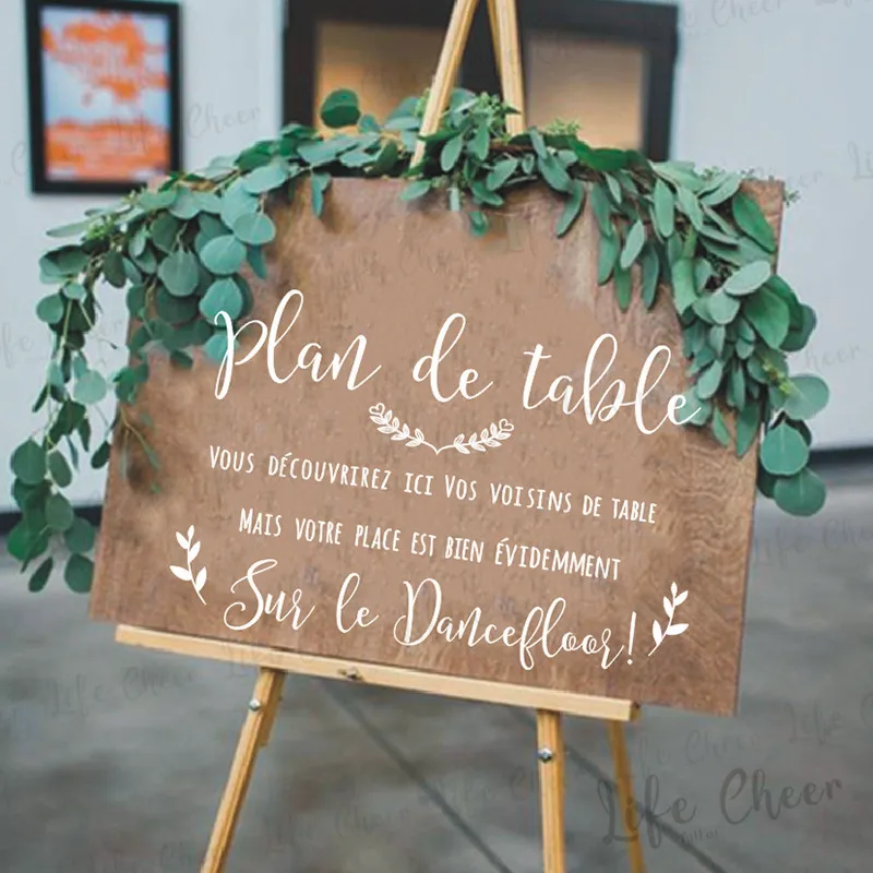 Plan-de-table-Vinyl-Sticker-Wedding-Board-Decals-Dancefloor-Sign-Custom ...