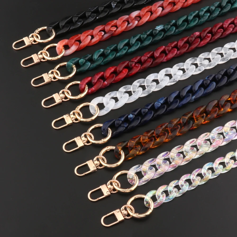 Acrylic-Chain-Bag-Strap-Colorful-Transparent-Chain-Resin-chain-New-Wide ...
